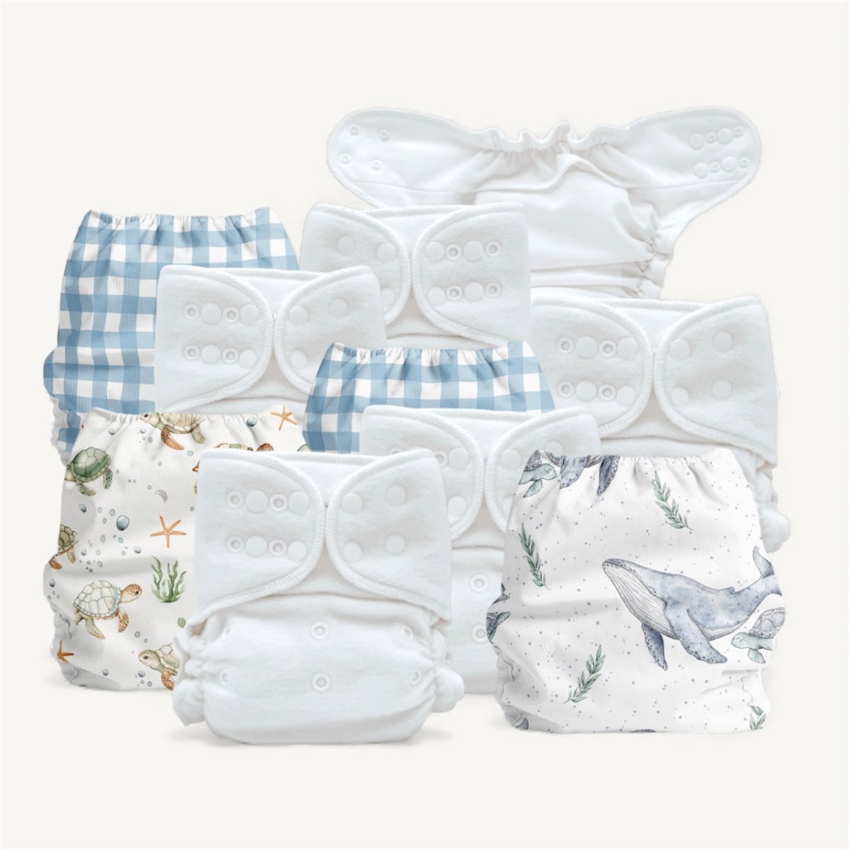 Heavy Wetter Night Nappy Bundle + Wipeable Covers (Boy)